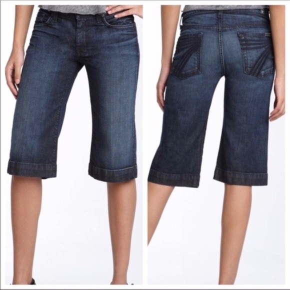 7 For All Mankind | Jeans | 7famk Cropped Dark Denim Dojo | Poshmark